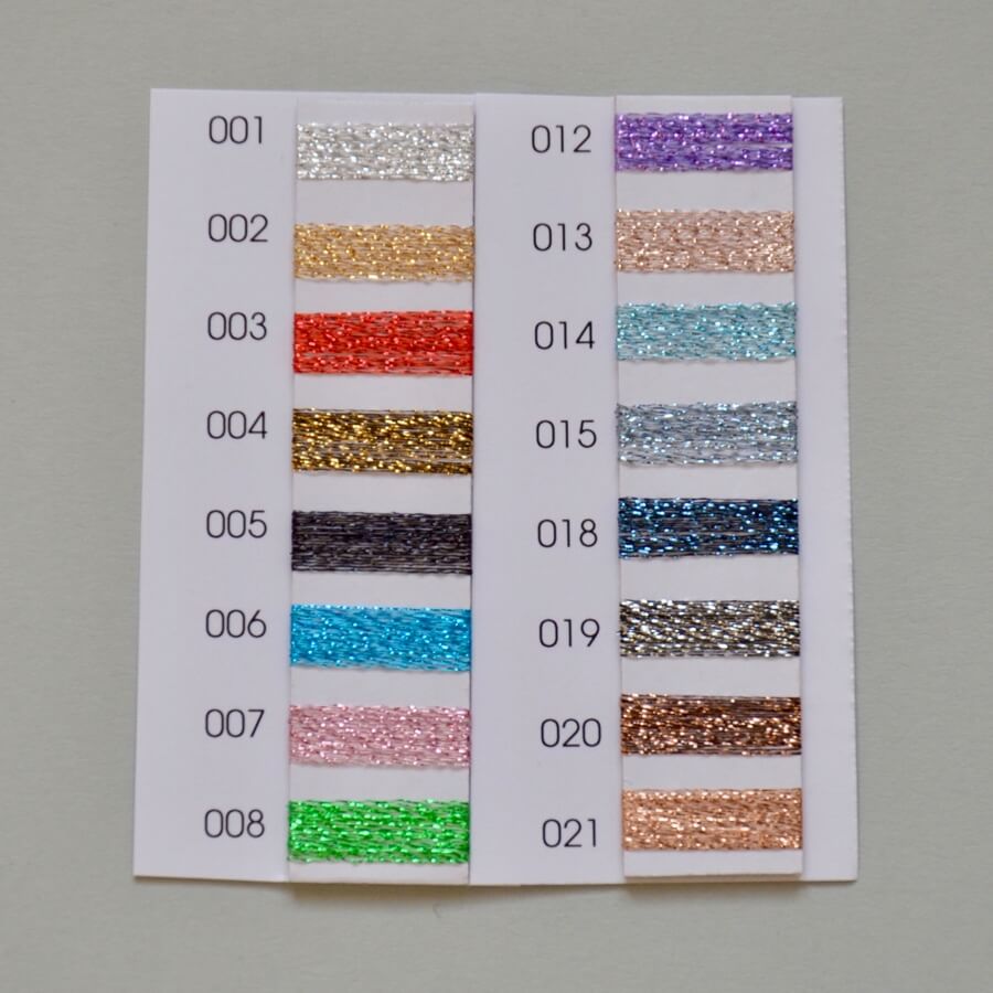 Metallic Yarns | Fils metallised | coloris uni different colors 1 ...