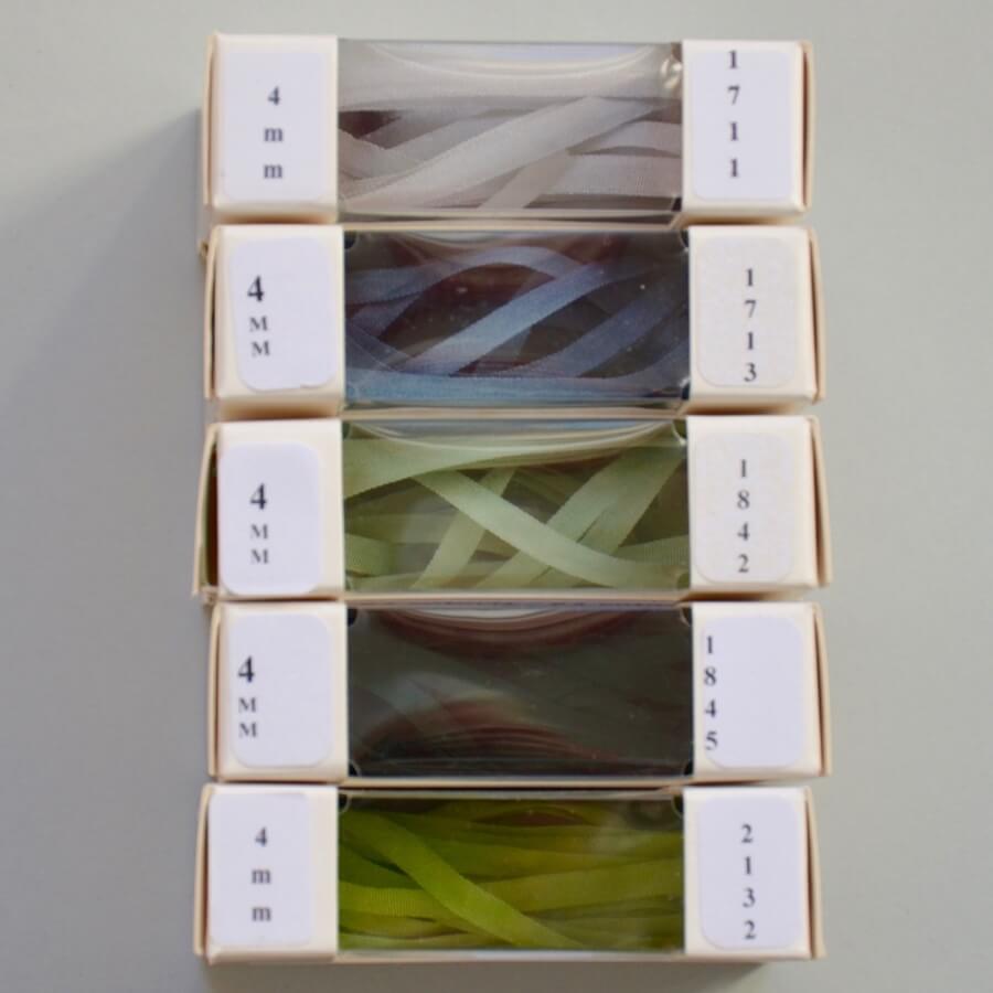 Ruban de Soie | silk ribbons | powder blue green – Werkstatt für ...