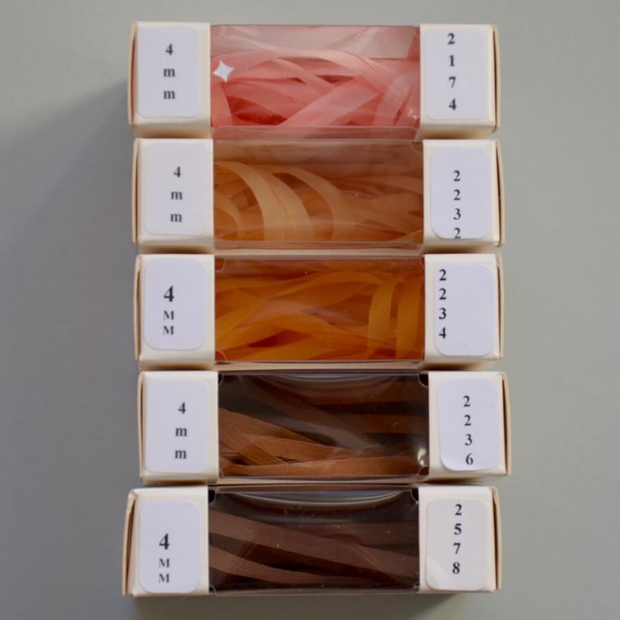 Ruban de Soie | silk ribbons | orange brown – Werkstatt für Historische ...