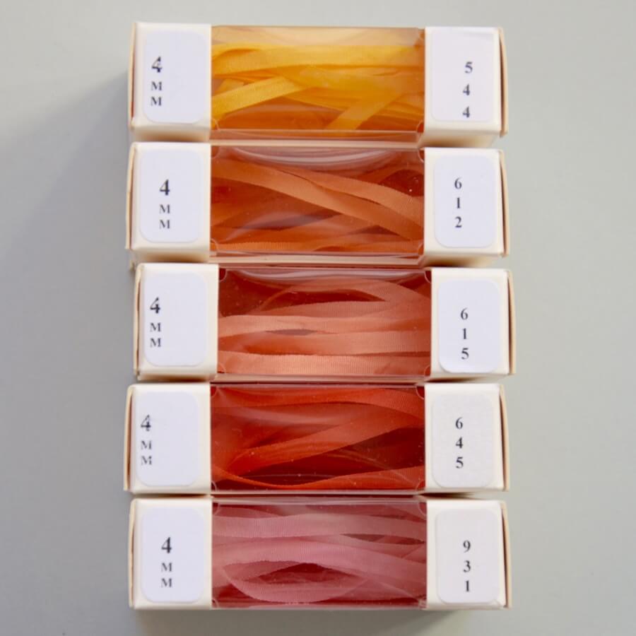 Ruban de Soie | silk ribbons | orange – Werkstatt für Historische ...